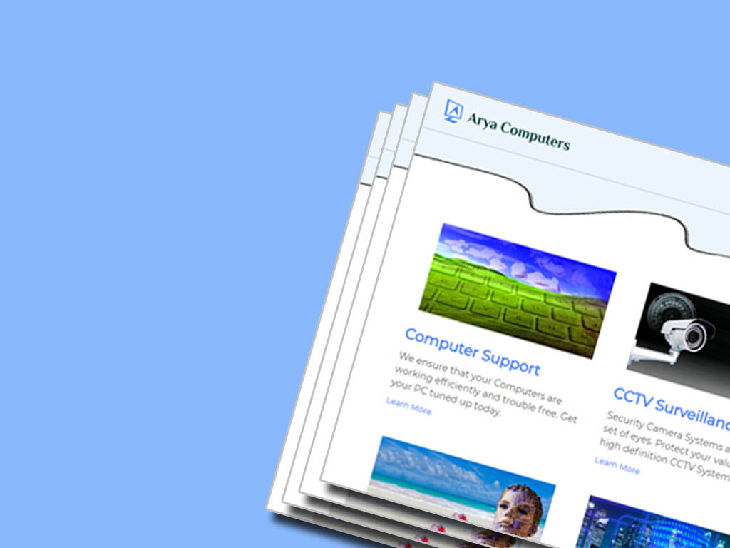 Arya Computers - Website Design - let the world explore your business
